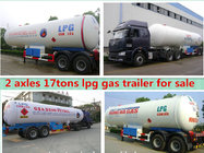 Double BPW/FUWA axles 17tons bulk road transported lpg gas tank,factory sale best price bulk propane gas trailer