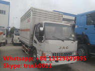 JAC brand 4*2 LHD 5 ton inflammable gas cylinders transport truck for sale, Good price van cargo truck for sale