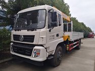 Factory direct sale best price Dongfeng Tianjin 4*2 LHD 5ton straight crane truck, dongfeng 5tons cargo truck with crane