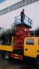 factory direct sale best price dongfeng single cab scissor type hydraulic lift with truck, scissor bucket truck