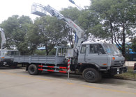 best price dongfeng RHD 5tons XCMG brand folded boom mounted on truck, DONGFENG 4*2 RHD 5tons knuckle crane with truck