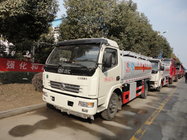 Dongfeng Duolika 4*2 6.6cbm aluminum alloy fuel tank truck for sale,factory sale gasoline refueling tanker truck