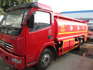 Dongfeng Duolika 4*2 6.6cbm aluminum alloy fuel tank truck for sale,factory sale gasoline refueling tanker truck