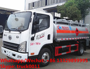 best price new FAW brand 4*2 RHD 7,000Liters fuel dispensing truck, oil bowser vehicle, refueler tuck for sale