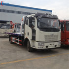 good price FAW brand slide and tilt tray wrecker tow truck for sale, Factory direct sale cheaper wrecker towing truck