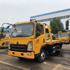 Hot Selling SINOTRUK HOWO Flatbed Rollback Car Carrier Wrecker Tow Truck, Factory sale price 4T wecker towing vehicle