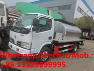 Customized dongfeng 4*2 LHD 4cbm asphalt distributing vehicle for overseas client, 3tons bitumen spreading tanker truck