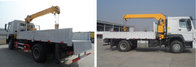 Customized HOWO 5T/6.3T/7T/8T knuckle/telescopic crane boom mounted on cargo truck for sale, cargo truck with crane