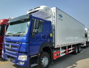 Bottom price SINO TRUK HOWO 6*4 LHD/RHD 336hp diesel refrigerated truck for sale, factory sale best price China-made 20t