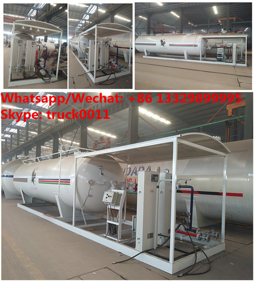 2018s mobile Lpg filling plant with gas storage tank  12.5tons skid lpg gas refilling station with digital scales