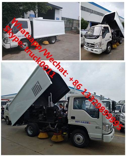 customized forland 4*2 RHD 3cbm road sweeping vehicle for Bangladesh, 2018s best selling forland mini street sweeper